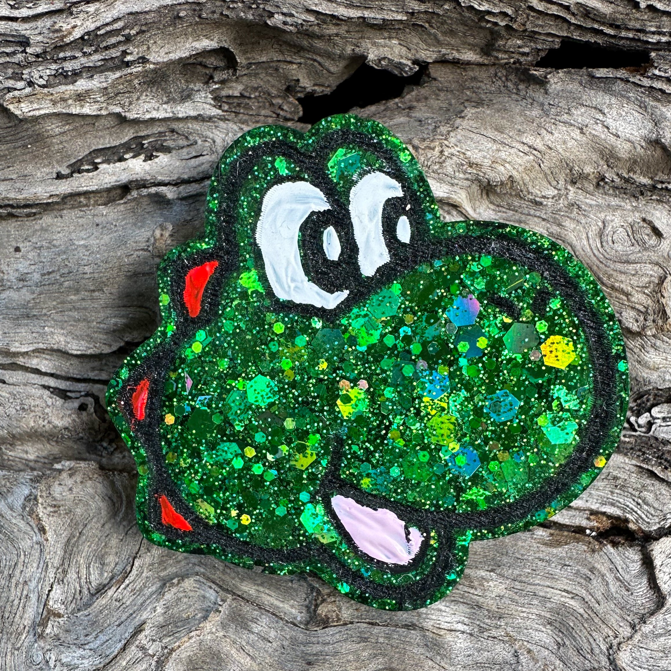 Yoshi Shaped Tag – Walkabout Tails handcrafted pet accessories
