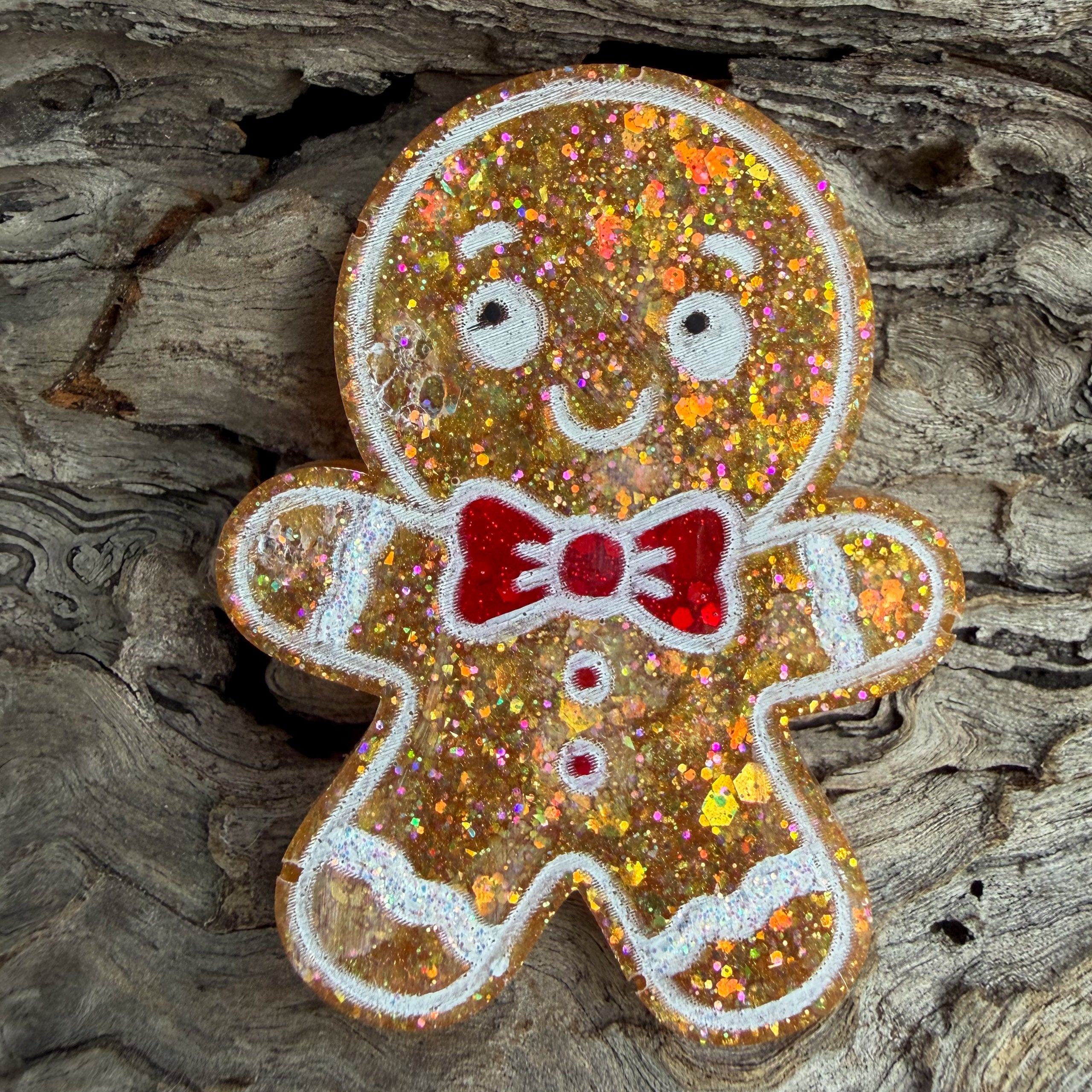 Large Gingerbread Man Tag – Walkabout Tails handcrafted pet accessories