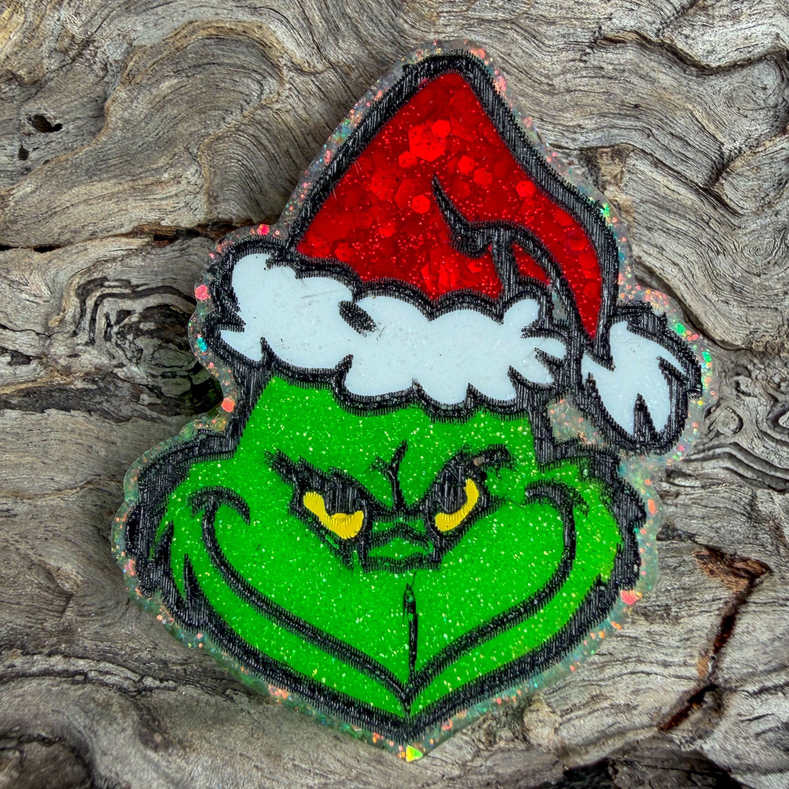 Medium Grinch Shaped Tag – Walkabout Tails handcrafted pet accessories